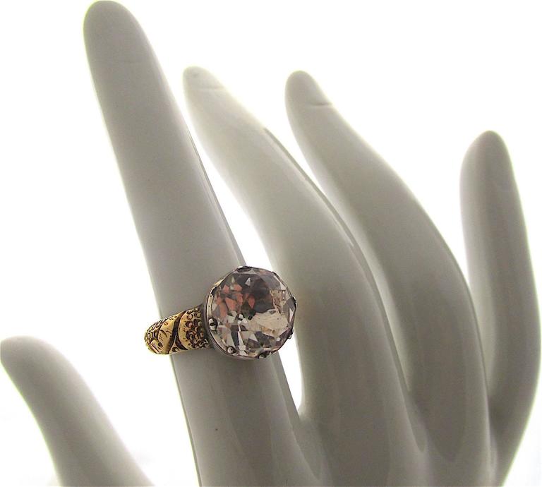 Antique Paste Silver Gold Ring at 1stDibs | antique paste ring, paste ...