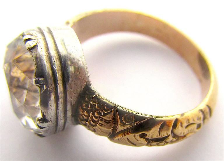 Antique Paste Silver Gold Ring at 1stDibs | antique paste ring, paste ...