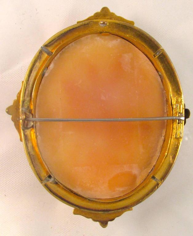 Antique Victorian Saint George and Dragon Gold Cameo Brooch at 1stDibs