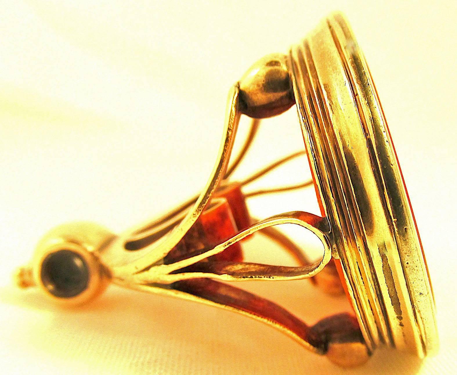 Antique Carnelian Gold Fob at 1stDibs