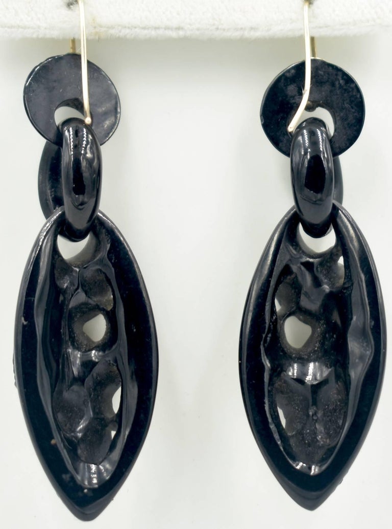 Antique Whitby Jet Drop Earrings For Sale at 1stDibs | whitby jet ...