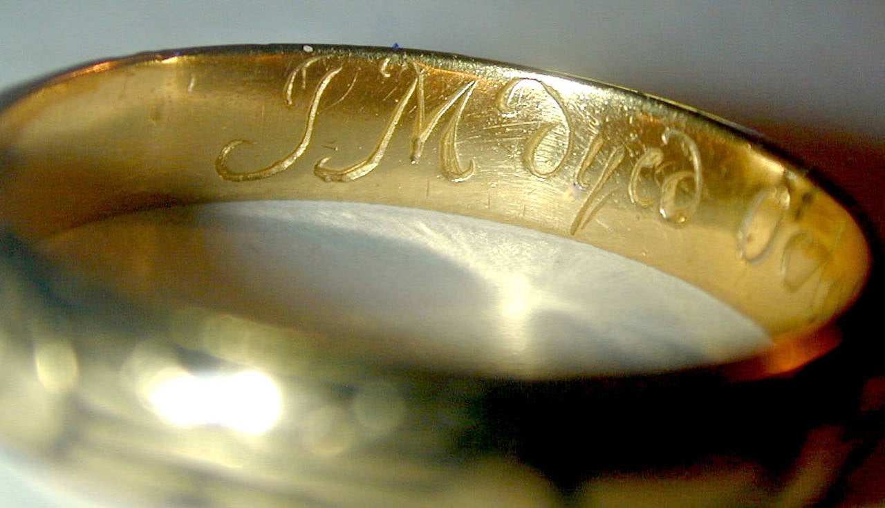 Antique Enamel Gold Skull Memorial Ring For Sale at 1stDibs | memorial ...