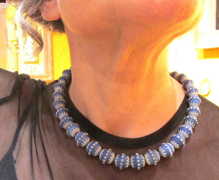 Antique Wedgwood Bead Necklace at 1stDibs