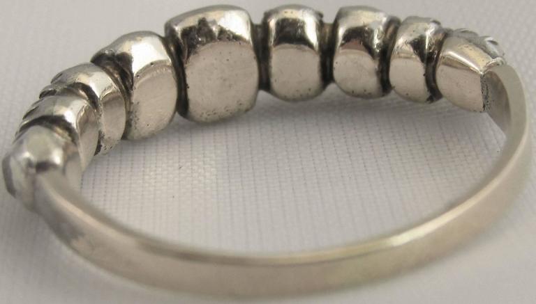 Antique Georgian Nine Stone 1/2 hoop Diamond Silver Gold Ring at ...