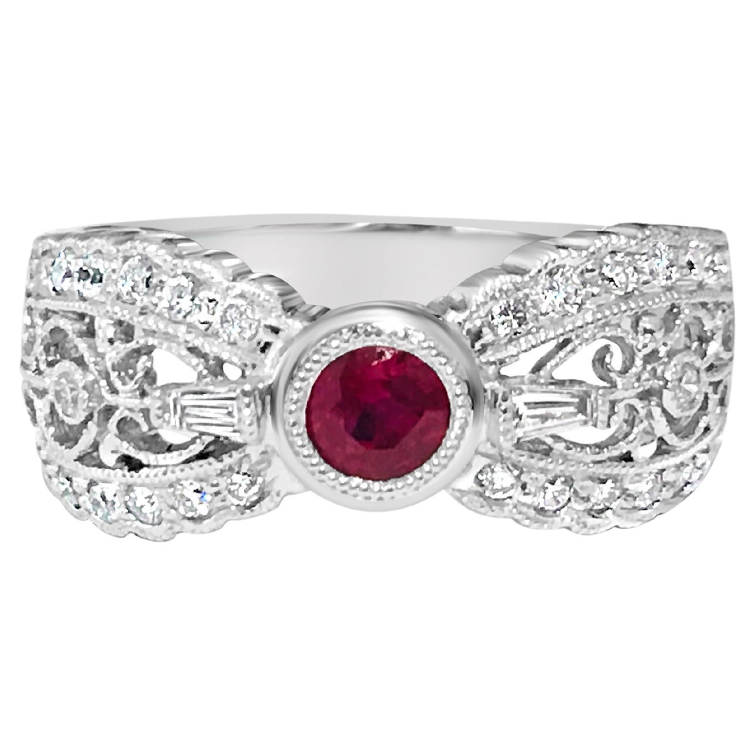 Gem Emerald Diamond Platinum Ring For Sale at 1stDibs | platinum gem