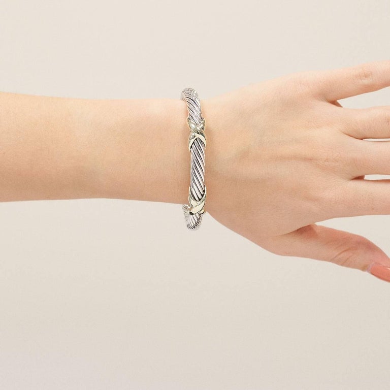 David Yurman Double X Cable Cuff at 1stDibs