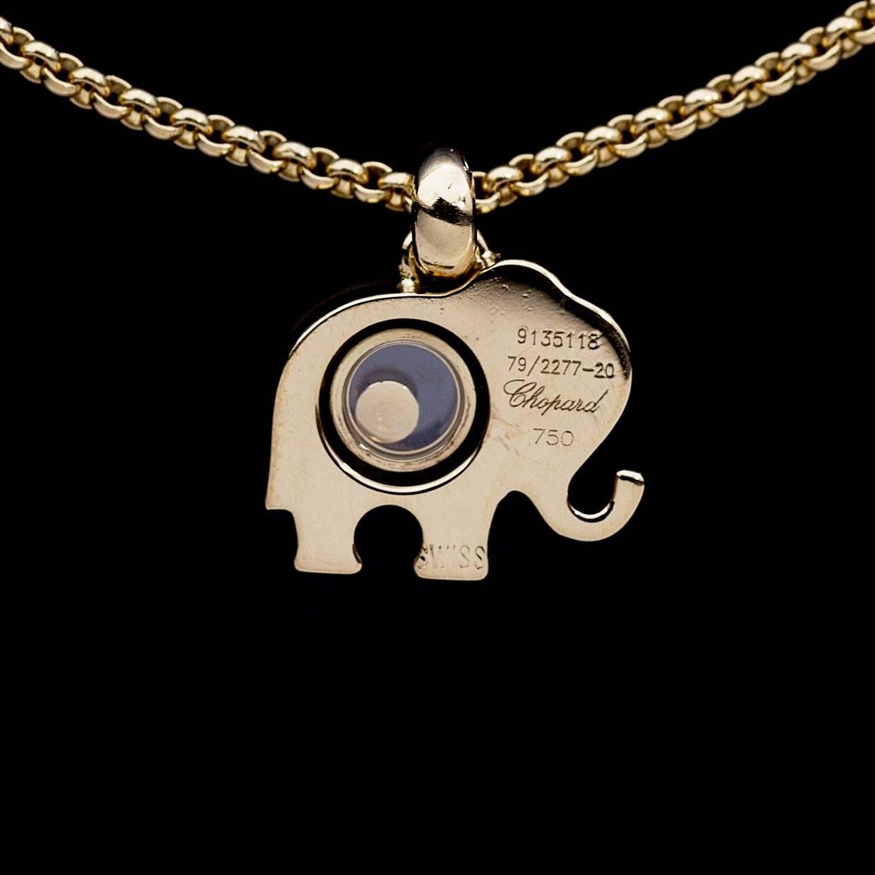 Chopard Happy Diamond Elephant Pendant Necklace at 1stDibs | chopard ...