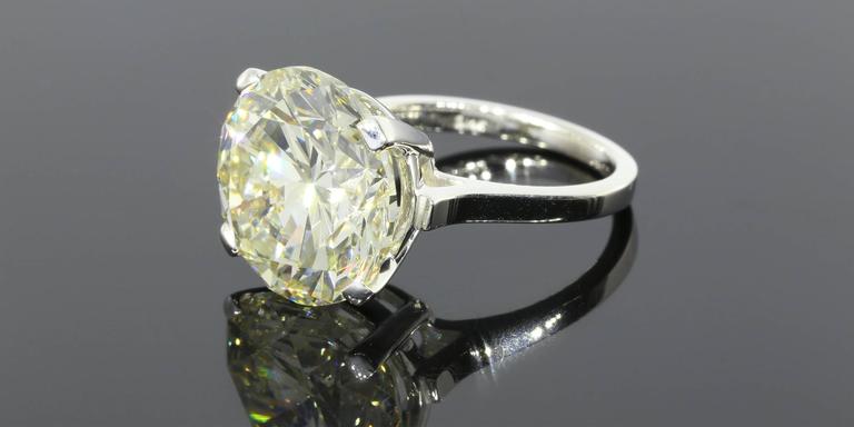 12.11 Carat GIA Cert Round Brilliant Cut Diamond Solitaire Engagement ...