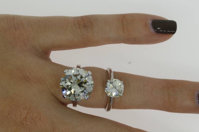 12.11 Carat GIA Cert Round Brilliant Cut Diamond Solitaire Engagement ...