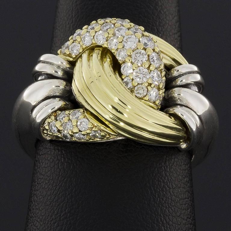 LAGOS Signature Pave Diamond Knot Caviar Ring at 1stDibs | lagos ring ...