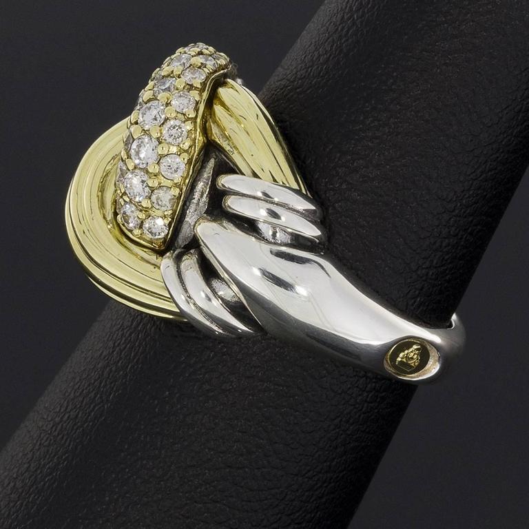 LAGOS Signature Pave Diamond Knot Caviar Ring at 1stDibs | lagos knot ...
