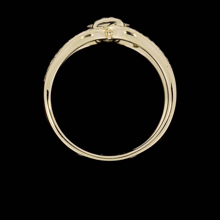 Effy Yellow Gold Pave Diamond Overlapping Open Space Statement Ring at ...