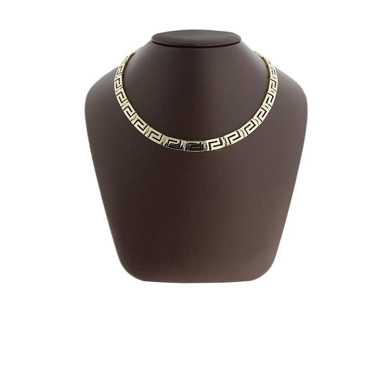 Elegant Yellow Gold Greek Key Design Chain Necklace at 1stDibs | greek ...