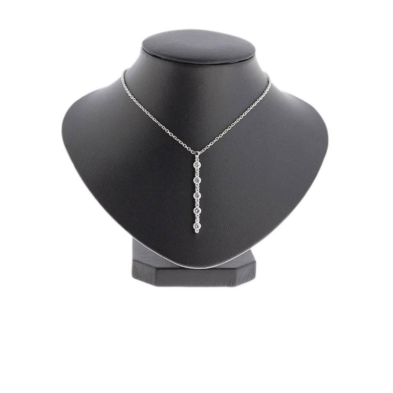 Favero Unique Articulated Diamond White Gold Vertical Line Pendant ...