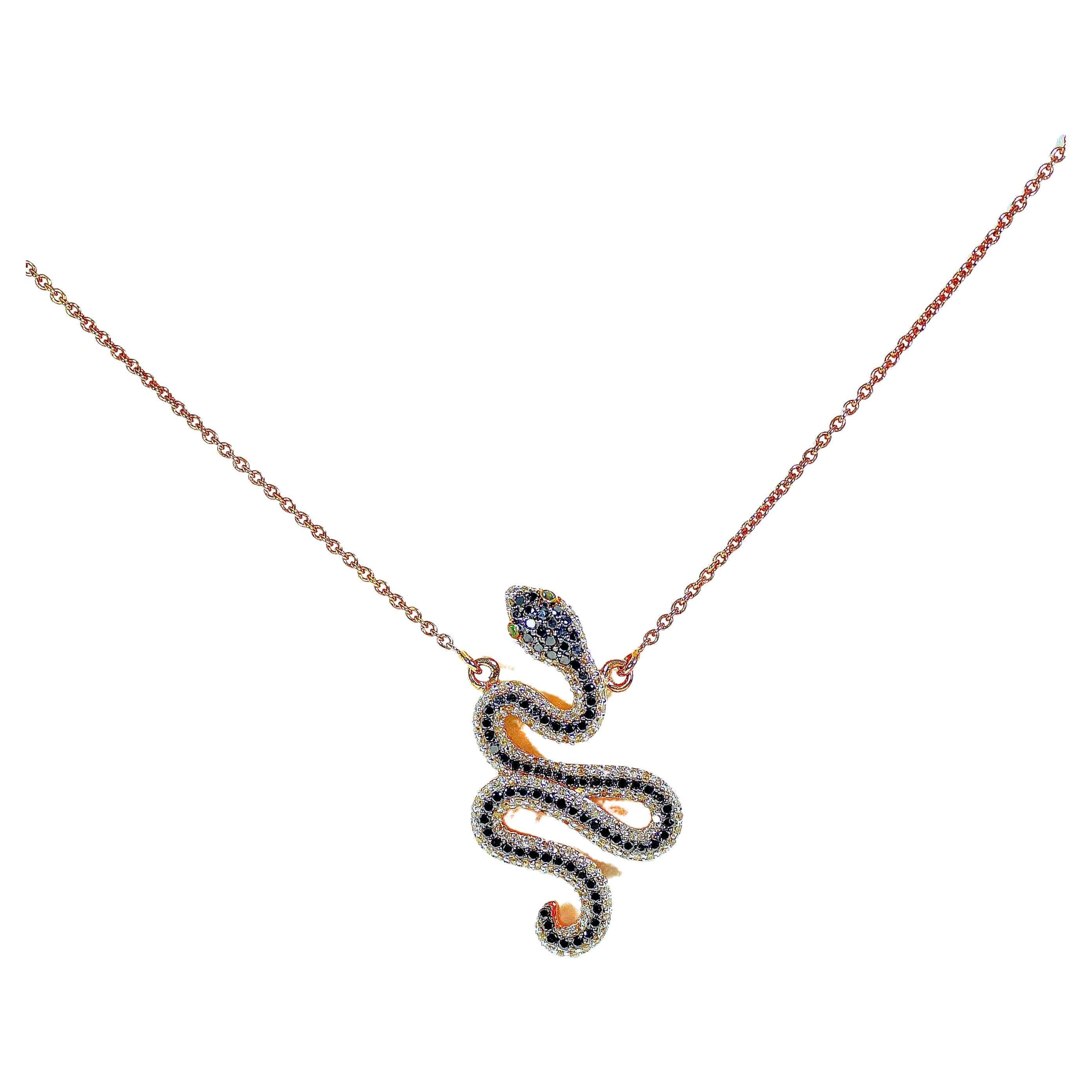 Diamond Serpent Necklace For Sale at 1stDibs