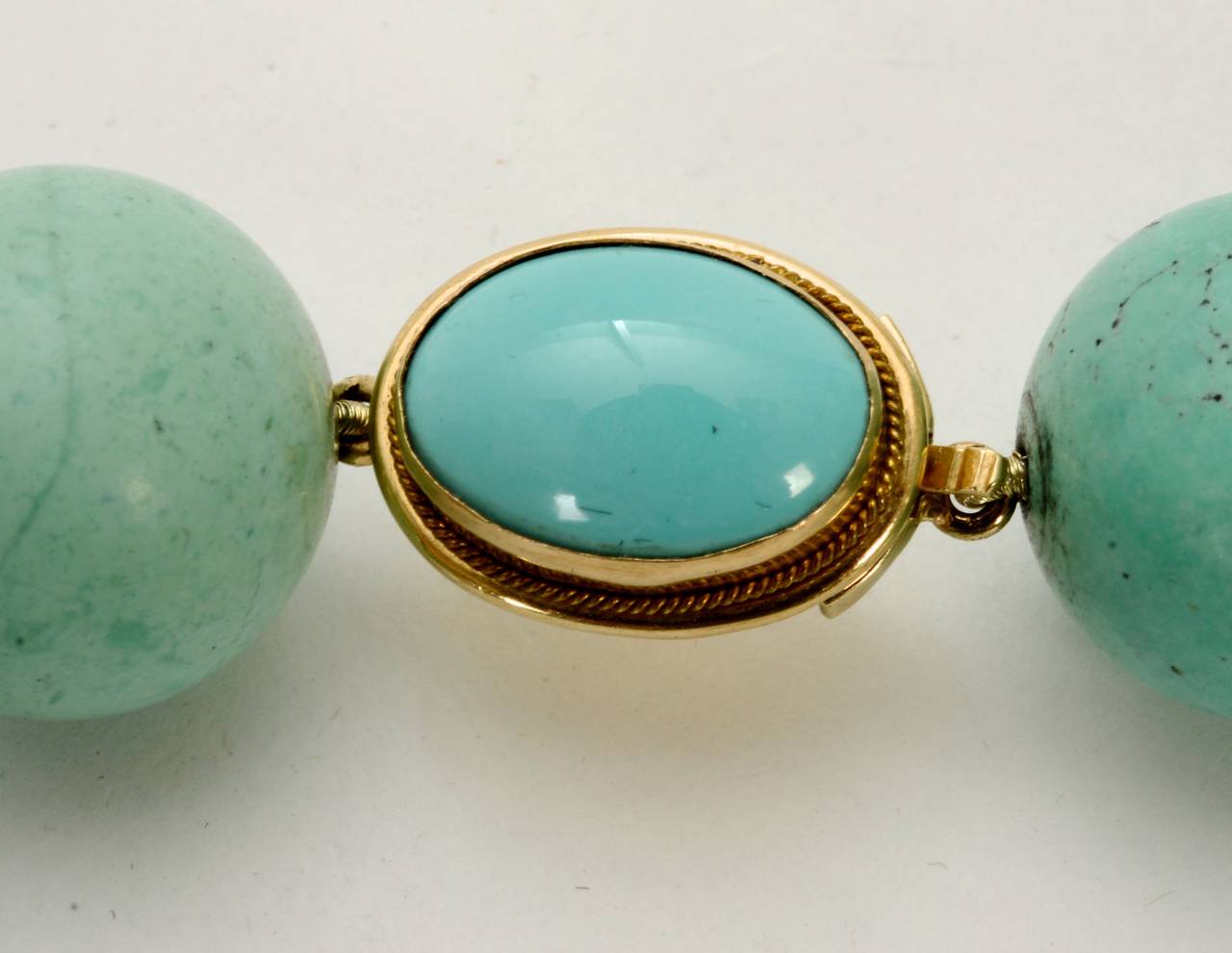 Graduated Natural Turquoise Necklace at 1stDibs