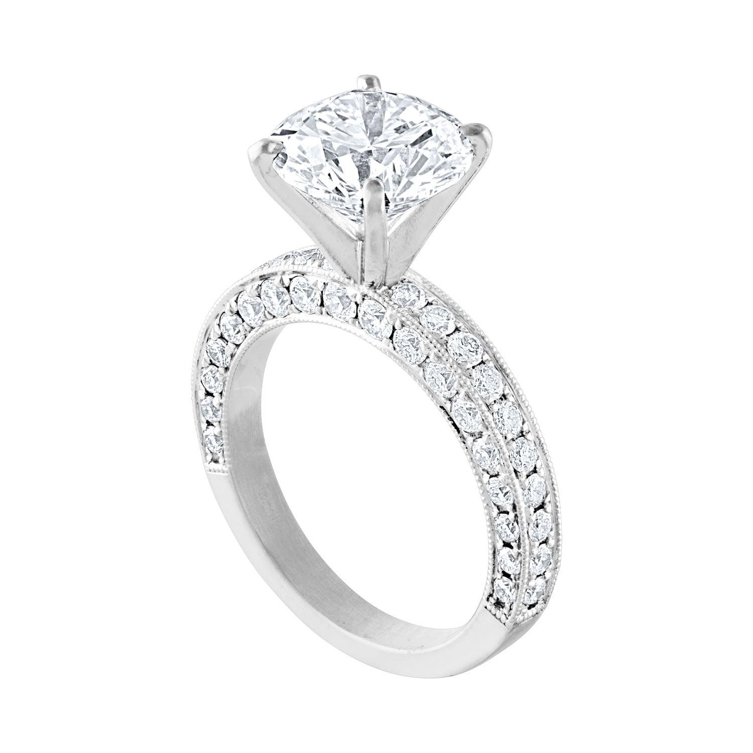 GIA Certified 1.05 Carat F VS2 Diamond Two Color Gold Engagement Ring ...