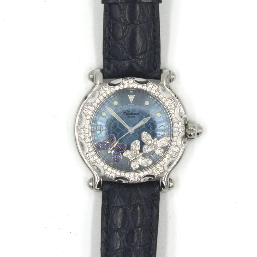 Chopard Happy Sport Floating Diamond Butterfly Quartz Women's Watch at ...