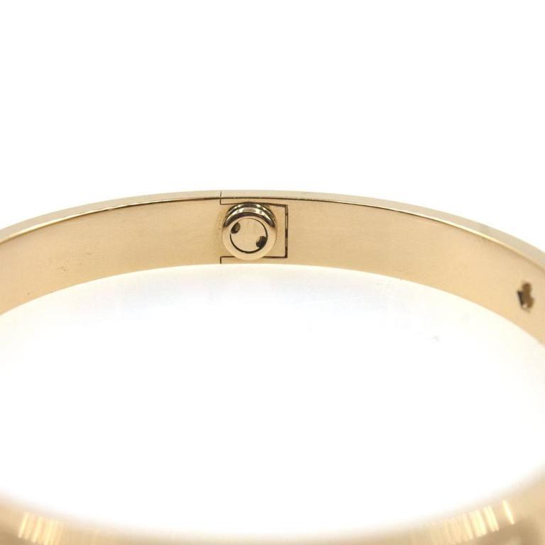 Cartier Love Bangle Bracelet Four Diamond Rose Gold Size 17 at 1stDibs ...