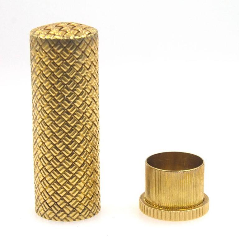 Van Cleef and Arpels Yellow Gold Lipstick Case, 1950s at 1stDibs