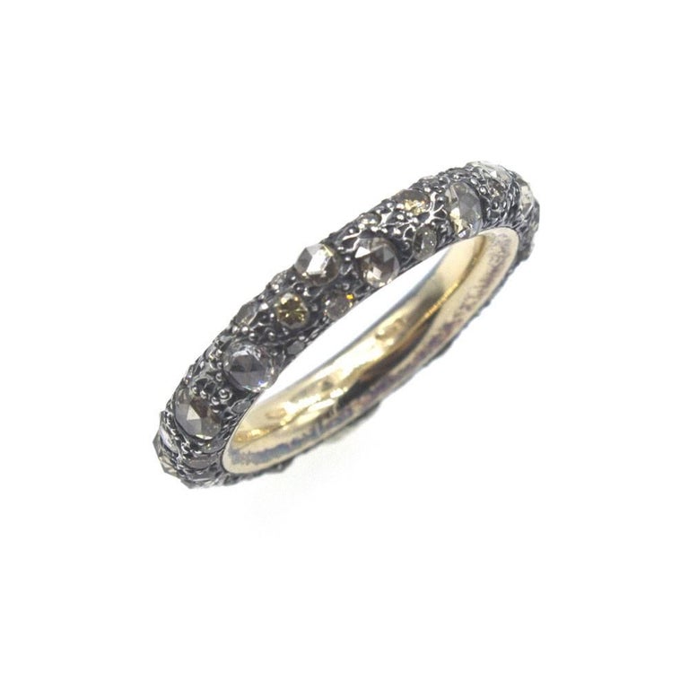 Pomellato Tango Multi-Color Brown Diamond 18 Karat Rose Gold Band Ring ...