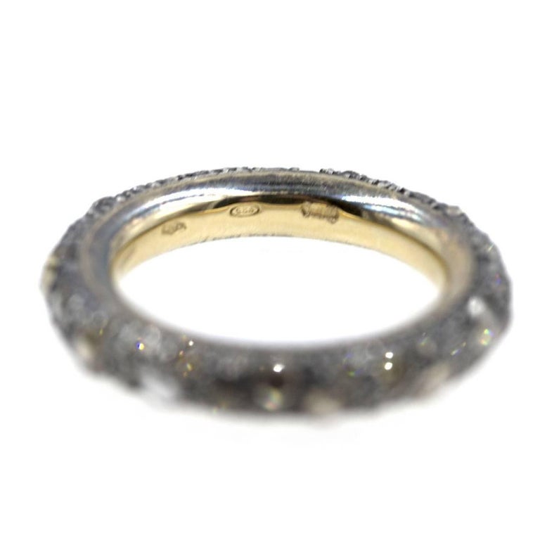 Pomellato Tango Multi-Color Brown Diamond 18 Karat Rose Gold Band Ring ...