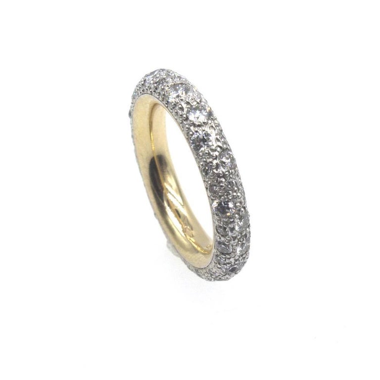 Pomellato Tango Diamond 18 Karat Yellow Gold Band Ring at 1stDibs ...