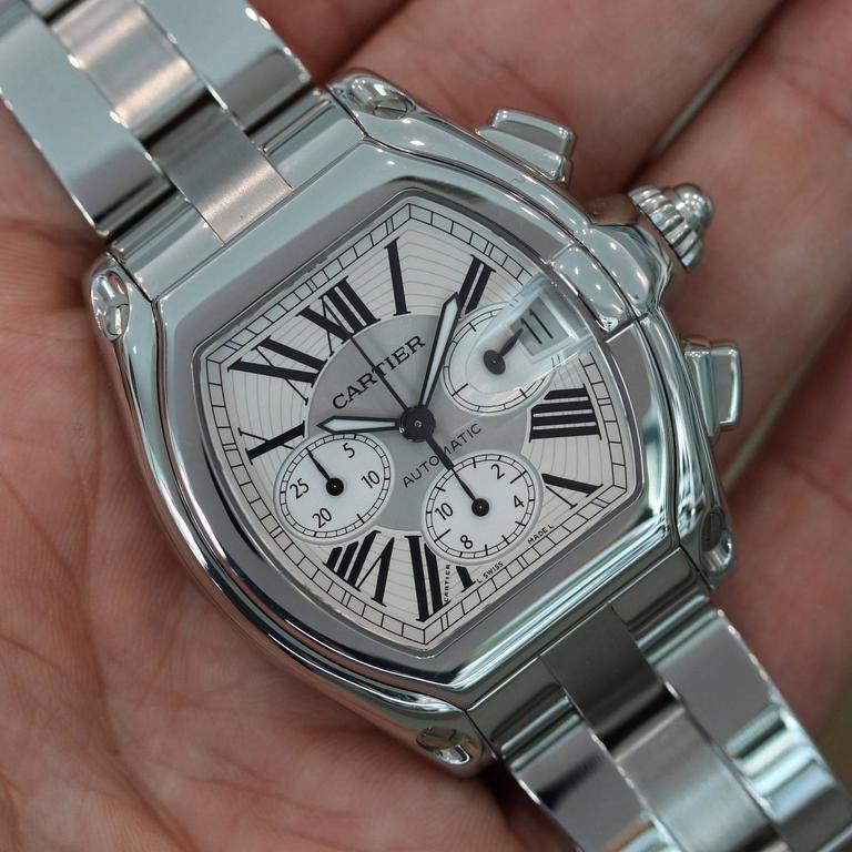 Cartier Stainless Steel Roadster Chronograph Automatic Wristwatch at ...
