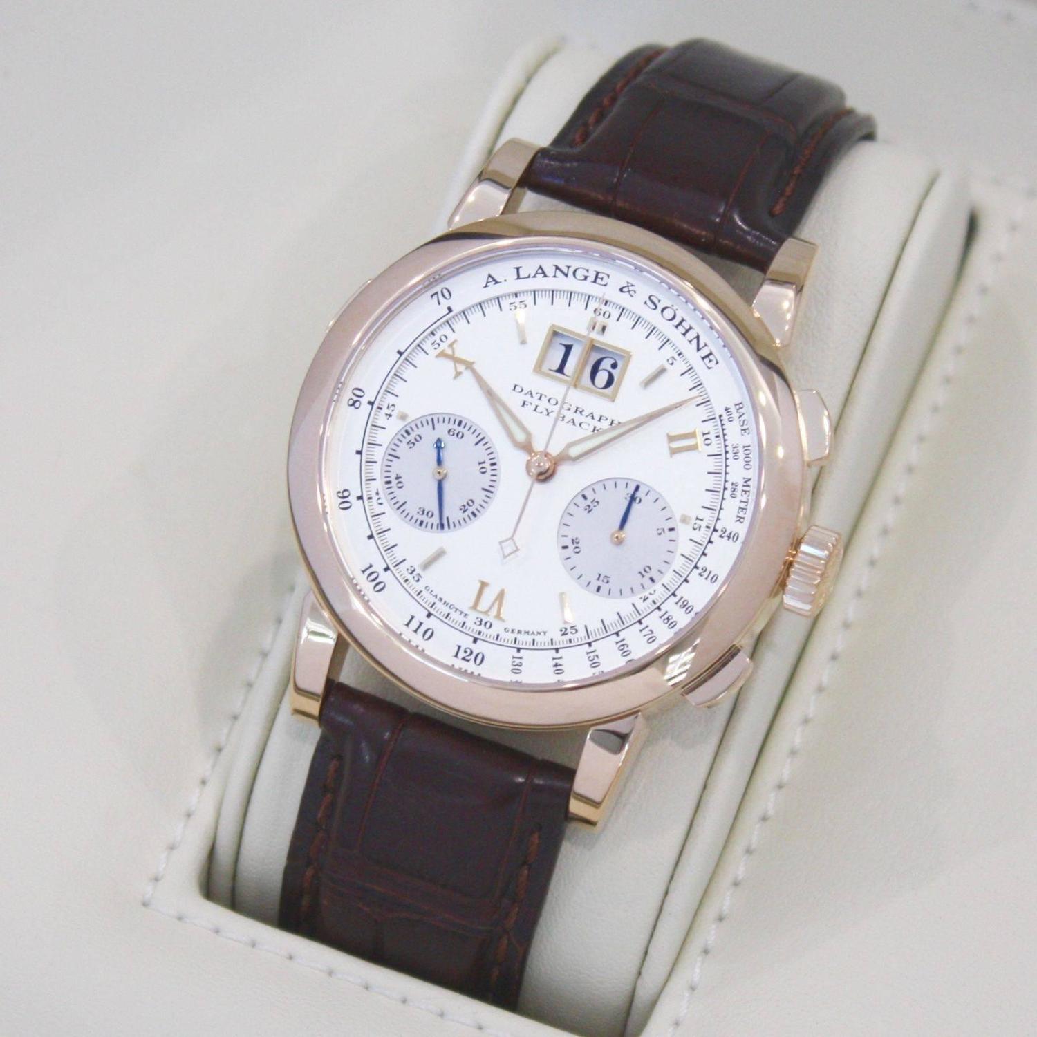 A. Lange and Sohne Rose Gold Datograph Flyback Chronograph Wristwatch ...