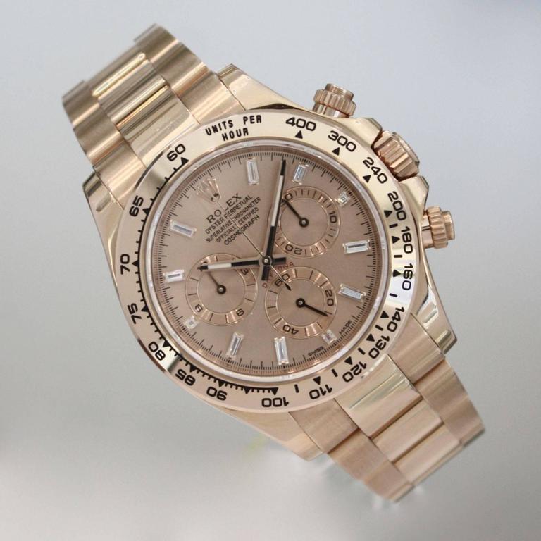 Rolex Rose Gold Diamond Daytona "Everose" Automatic Wristwatch Ref ...