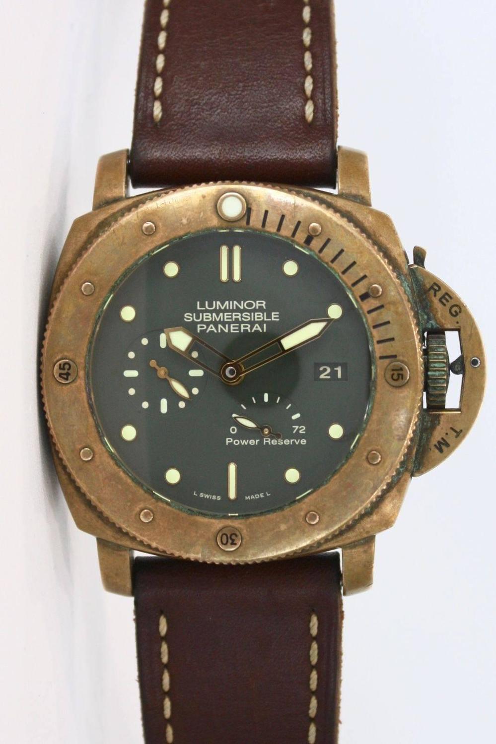 Panerai Bronze Luminor Bronzo Submersible 3 Day Reserve Automatic ...
