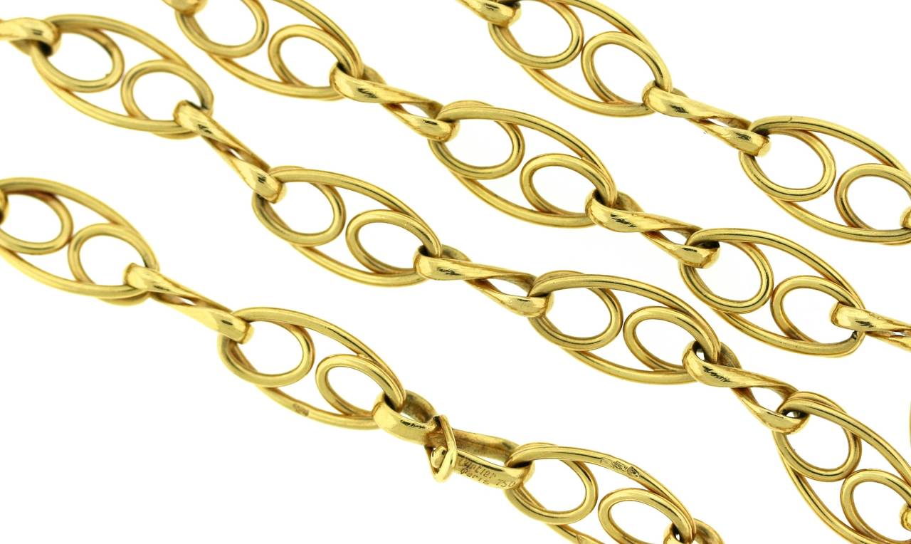 Cartier Paris Gold Neck Chain at 1stDibs