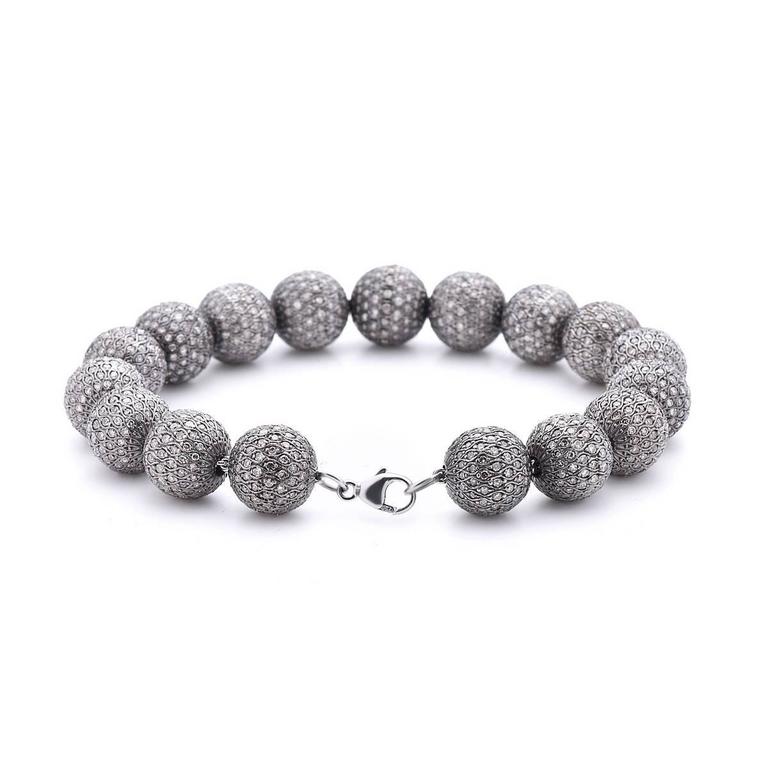 Diamond Gold Ball Bracelet For Sale at 1stDibs | gold ball bracelets ...