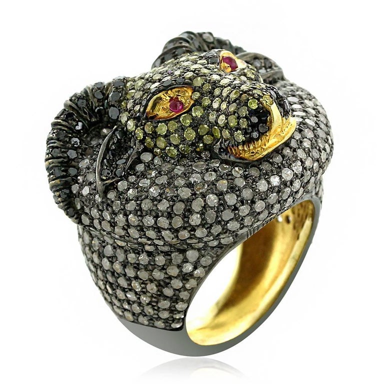 Sheep Diamond Ring at 1stDibs
