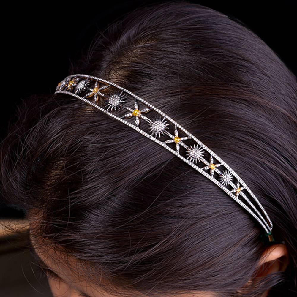 Diamond Star and Sun Head Band For Sale at 1stDibs | sunhead band