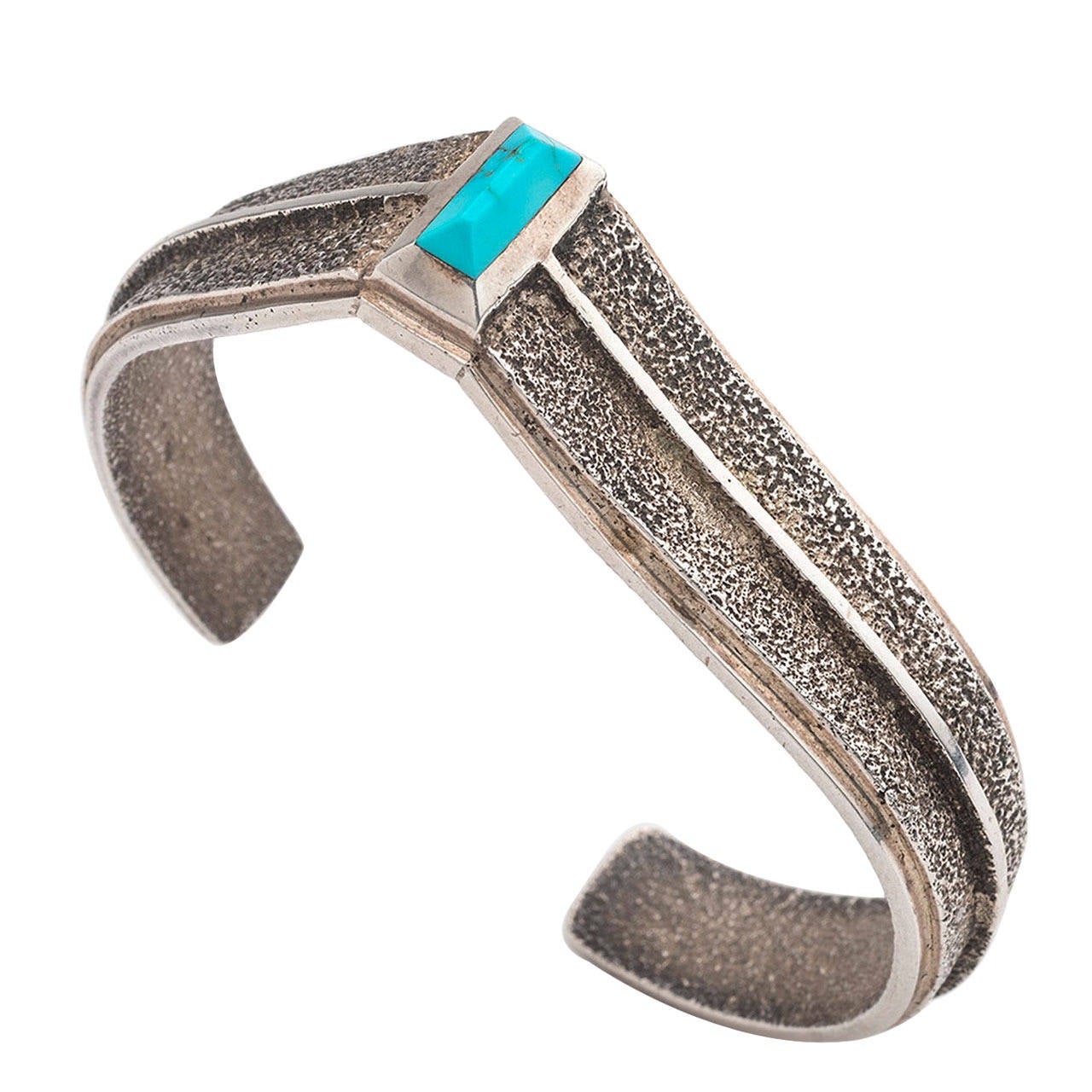 1970s Ric Charlie Sterling Turquoise Cuff Bracelet For Sale at 1stDibs ...