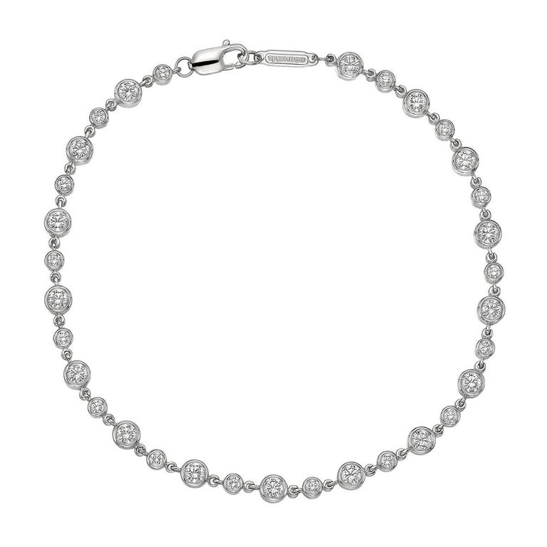 Tiffany and Co. Bezel-Set Round Diamond Chain Bracelet at 1stDibs ...