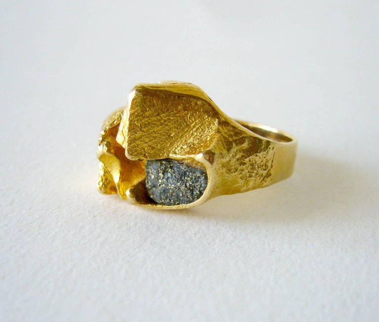 Bjorn Weckstrom Polyphemus 18K Gold Copper Ore Ring at 1stDibs