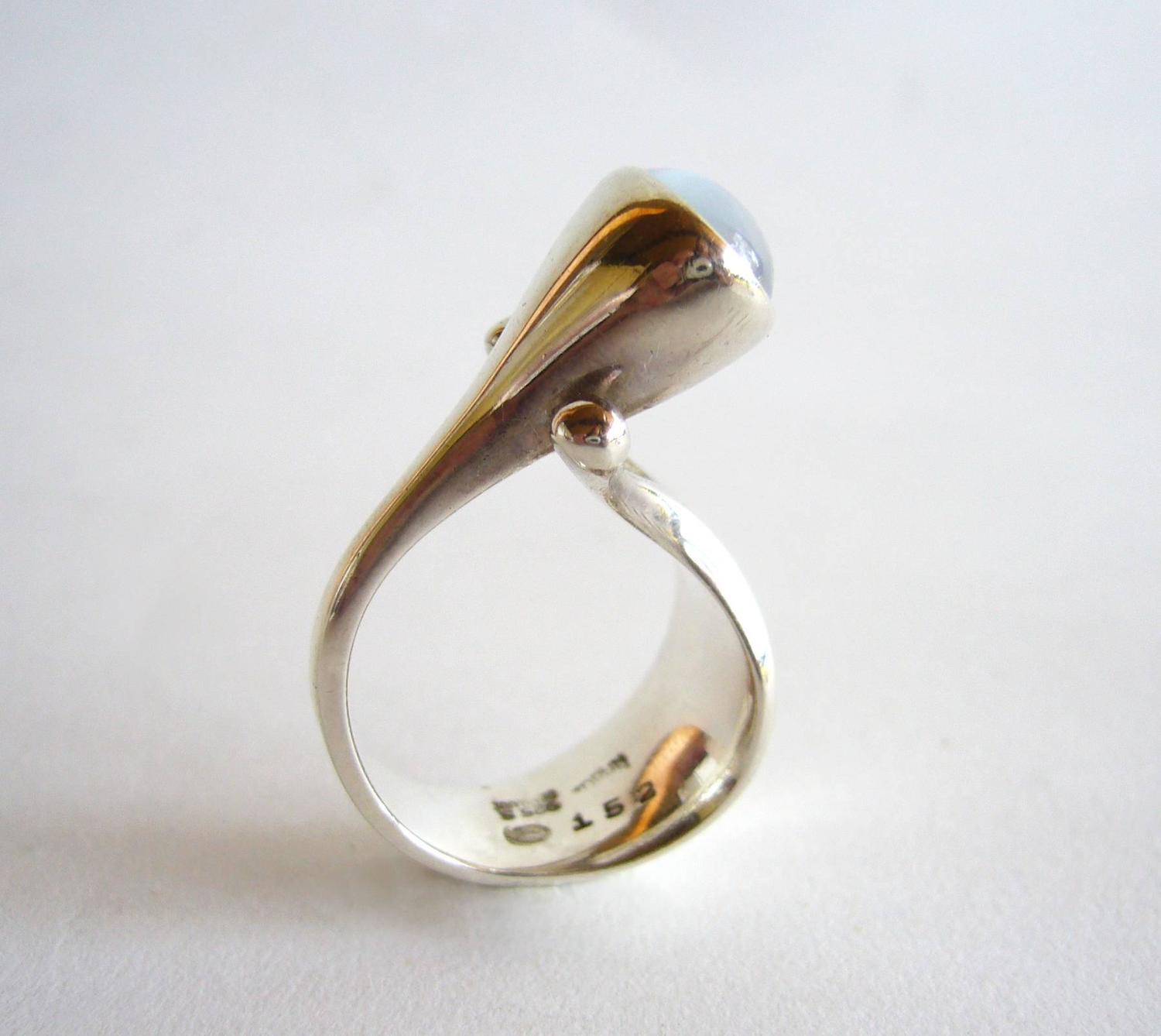 Vivianna Torun for Georg Jensen Moonstone Sterling Ring at 1stdibs