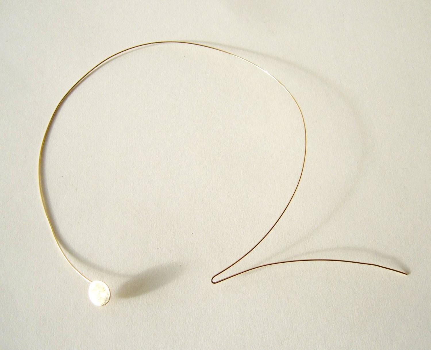 Betty Cooke Gold American Modernist Dot Necklace For Sale at 1stdibs