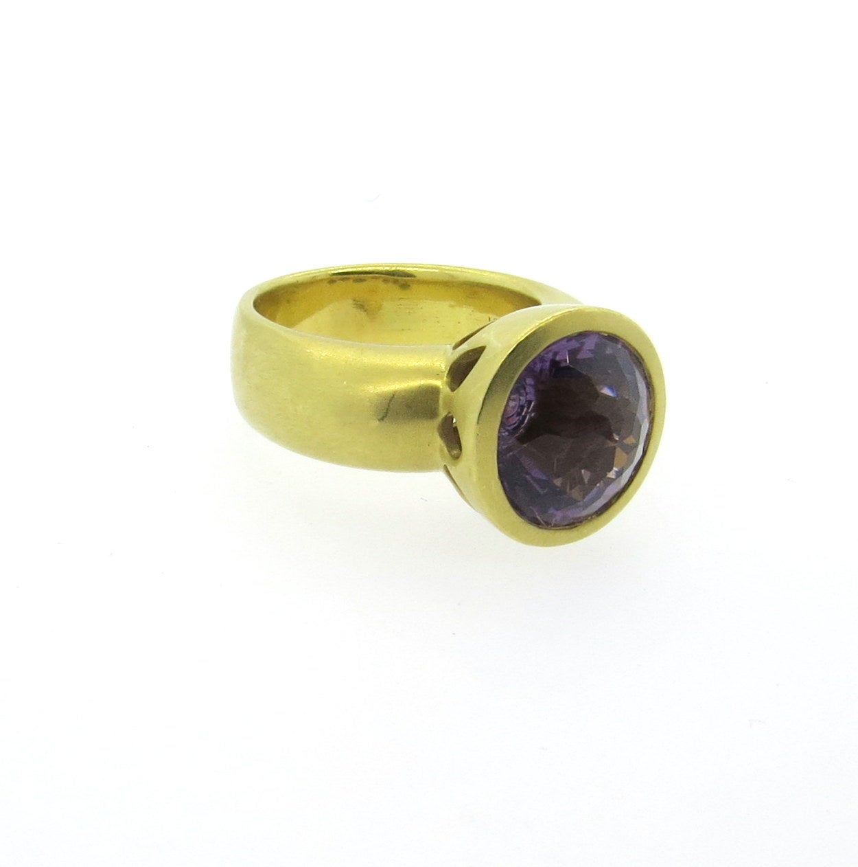 Elizabeth Rand Amethyst Gold Ring at 1stDibs