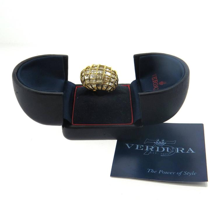 Verdura Caged Crystal Gold Large Dome Ring at 1stDibs | verdura caged ring, verdura ring ...