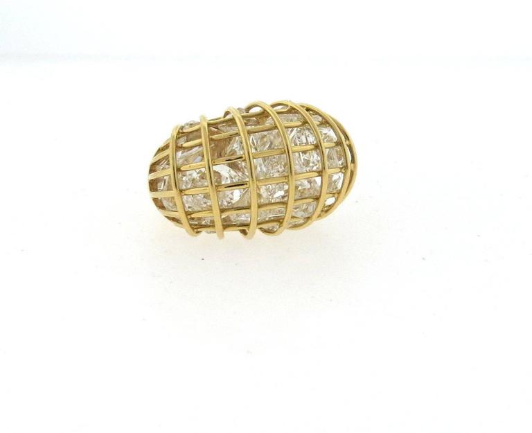 Verdura Caged Crystal Gold Large Dome Ring at 1stDibs | verdura caged ring, verdura ring ...