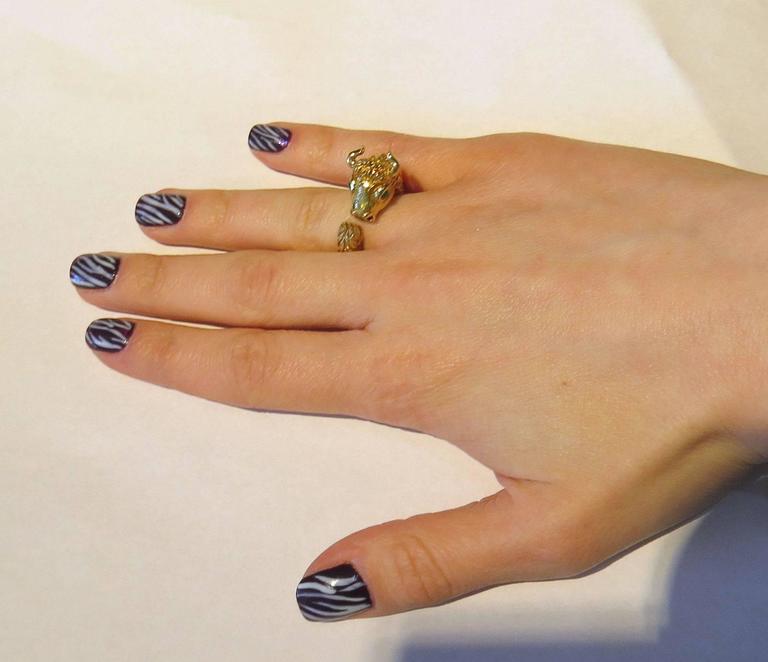 David Webb Emerald Gold Bull Head Ring For Sale at 1stDibs | david webb ...