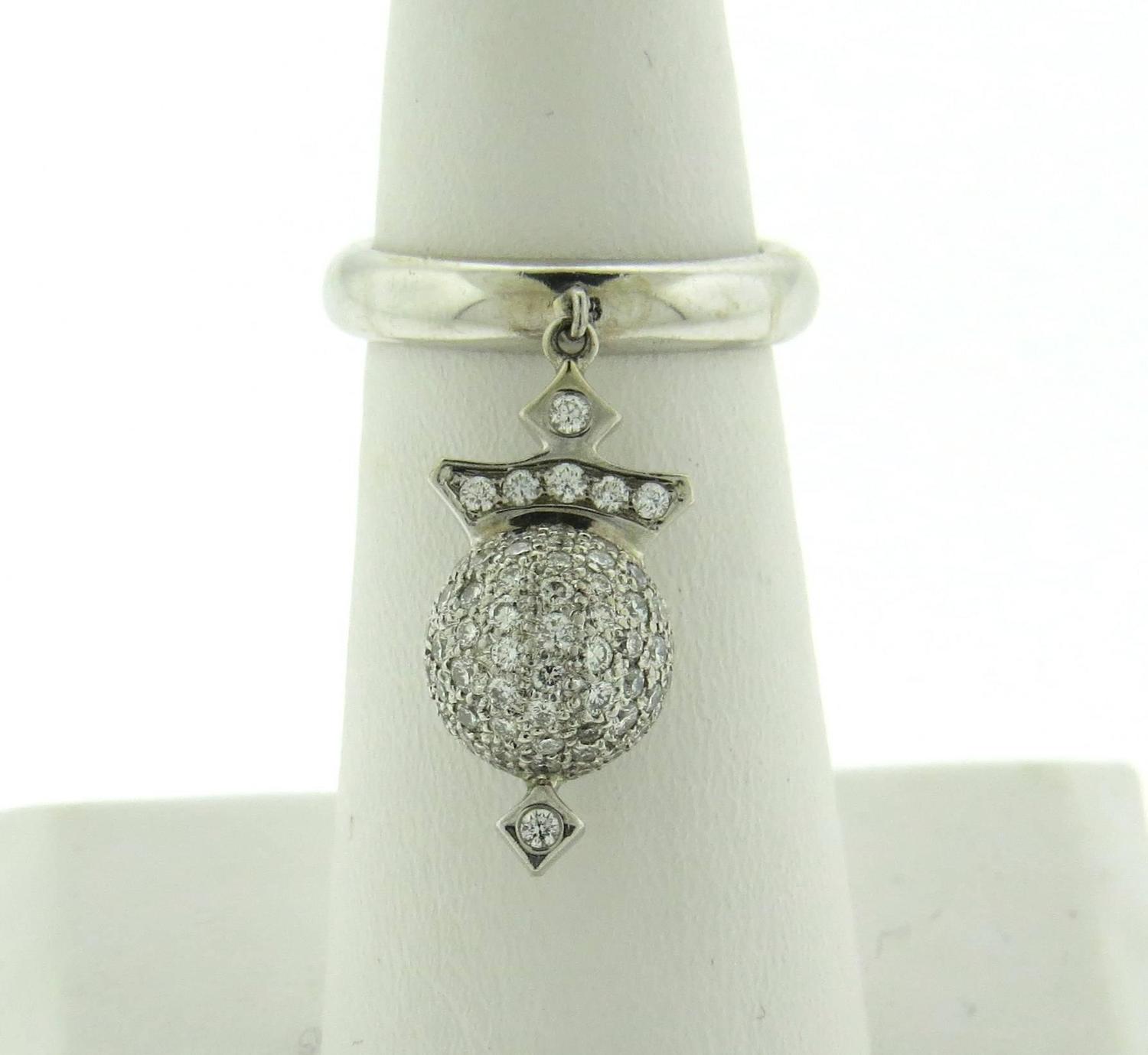 Ivanka Trump Diamond Gold Charm Ring For Sale at 1stdibs