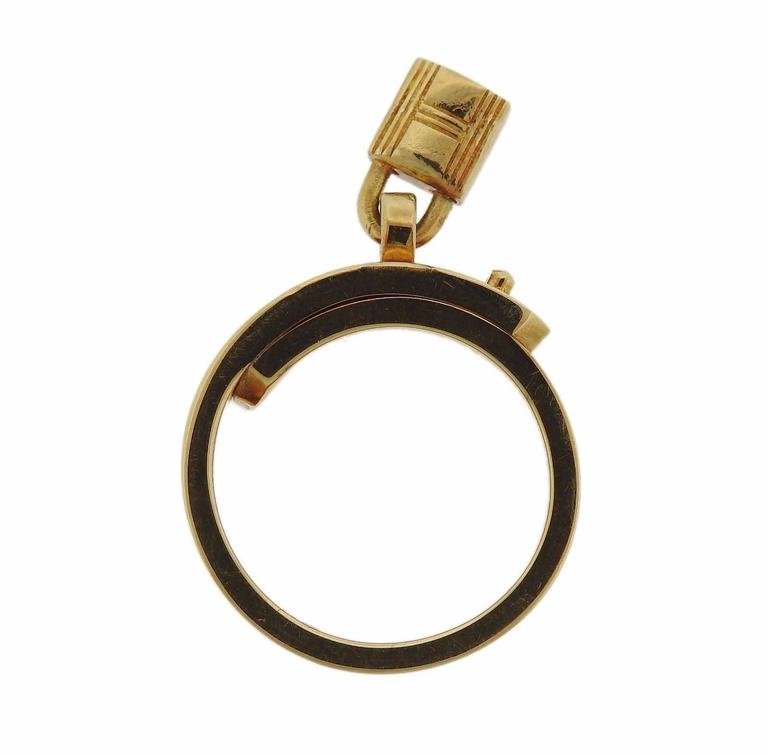 Hermes Gold Kelly Lock Charm Ring For Sale at 1stDibs | hermes lock ...