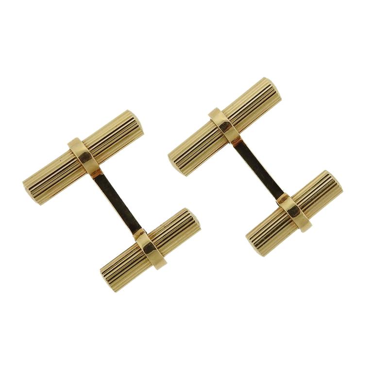 Tiffany and Co. Gold Bar Cufflinks at 1stDibs | gold bar cufflinks