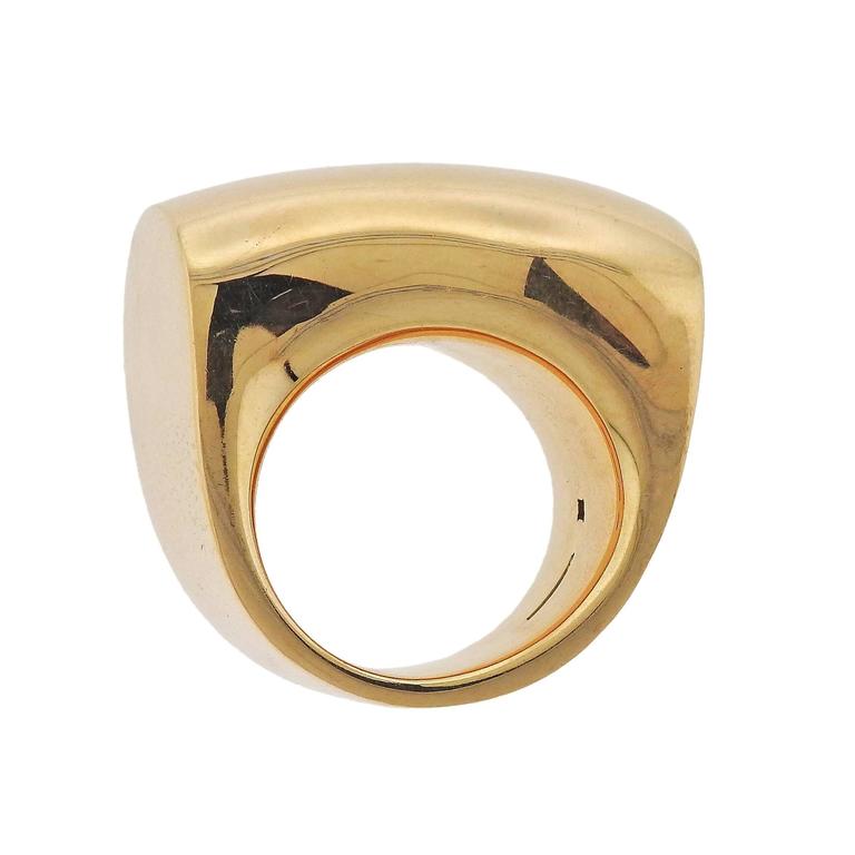 Vhernier Gold Plateau Ring at 1stDibs