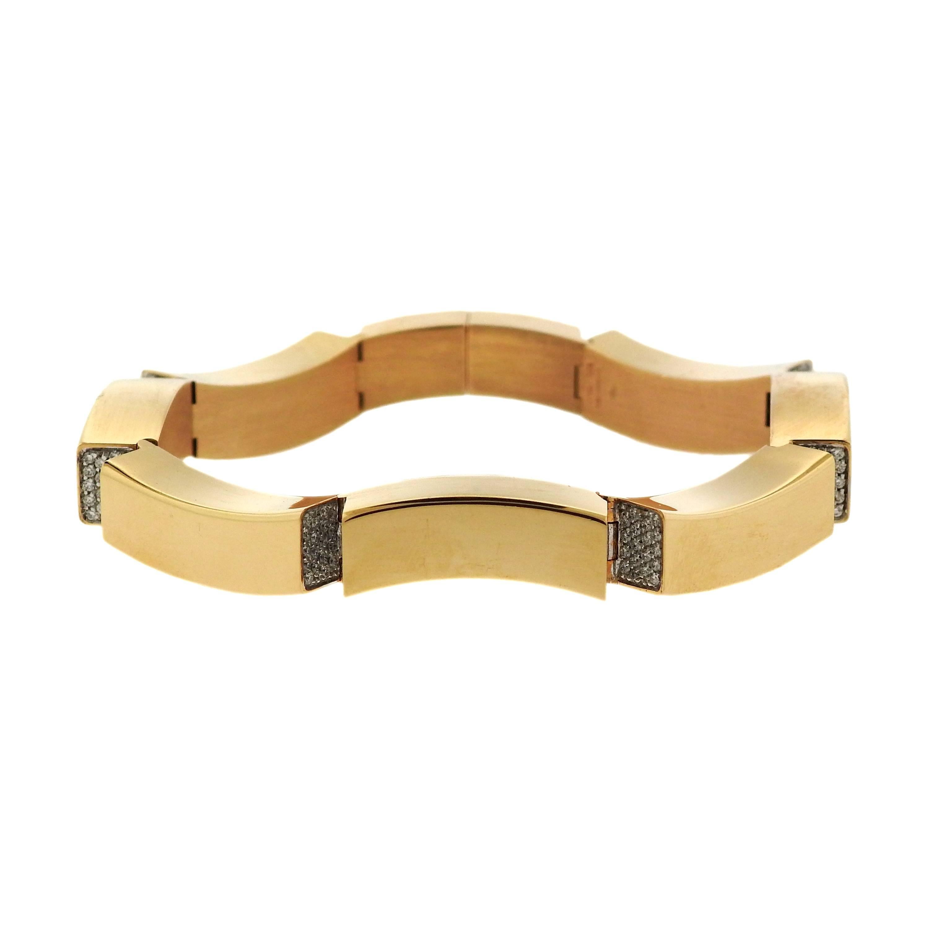 Vhernier Diamond Gold Bracelet at 1stDibs