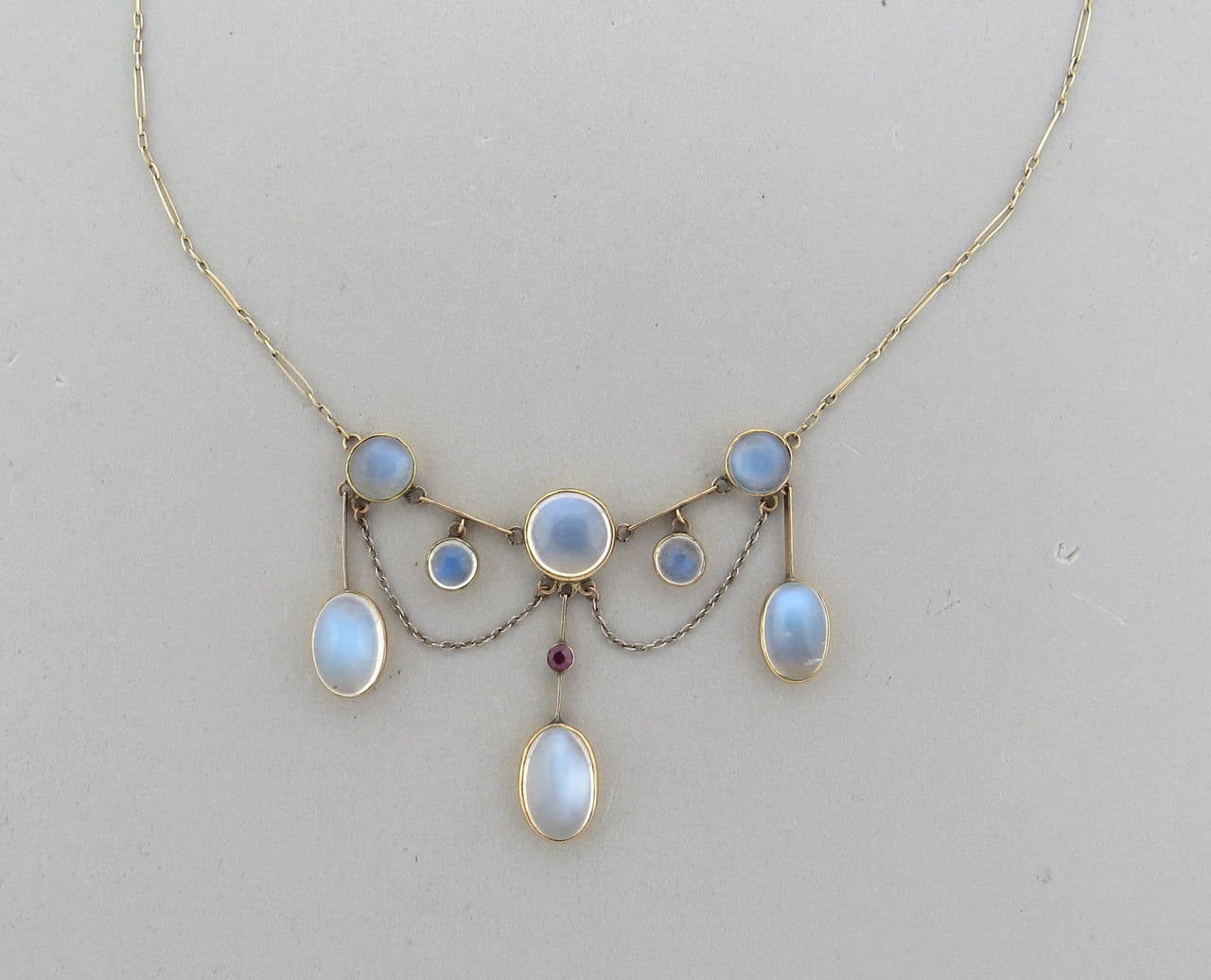 Antique Victorian Moonstone Gold Necklace at 1stDibs | victorian ...